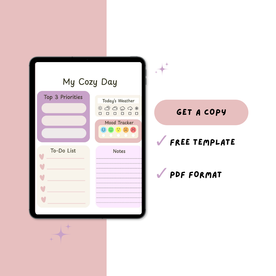 FREE My Cozy Day Planner Template – The Cozy Lilypad